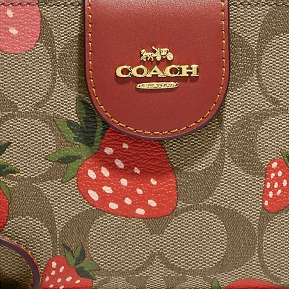 Coach | Bags | Coach Tech Wallet In Signature Canvas With Wild ...
